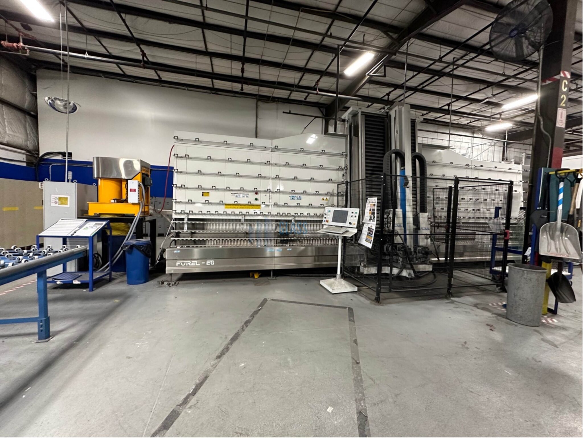 Forel EG Vertical Glass Seamer/Arrising Machine SOLD - Glass Machinery ...